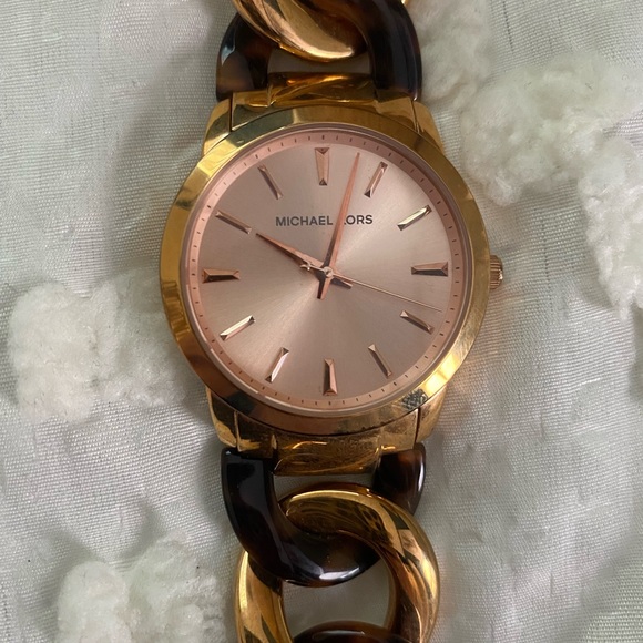 Michael Kors | Accessories | Michael Kors Rose Gold And Tortoise Twist ...